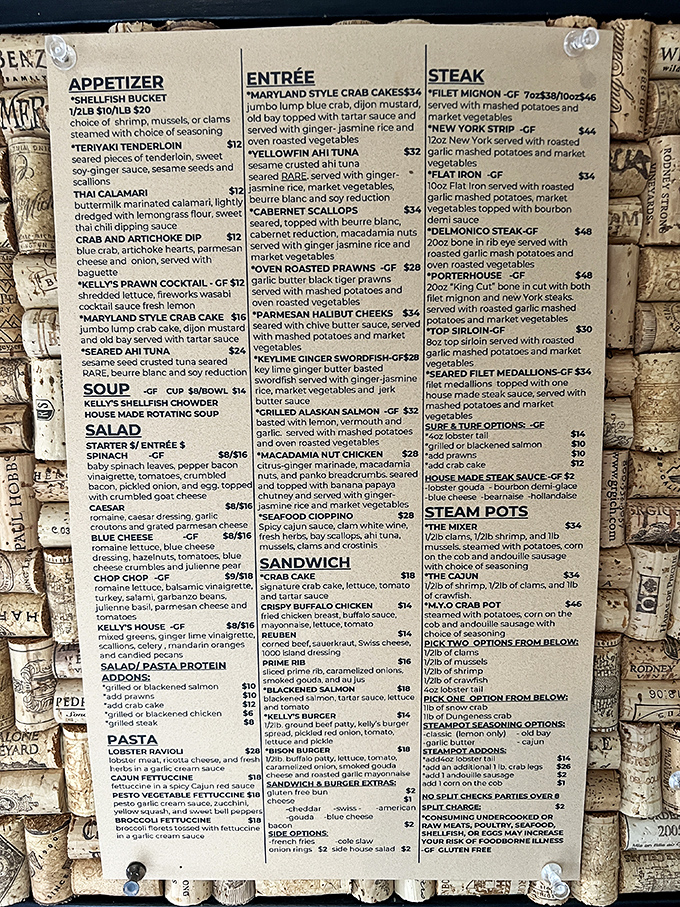 A menu that reads like a love letter to the ocean. "Shrimp, Shrimp & More Shrimp" isn't just a section&mdash;it's a philosophy.