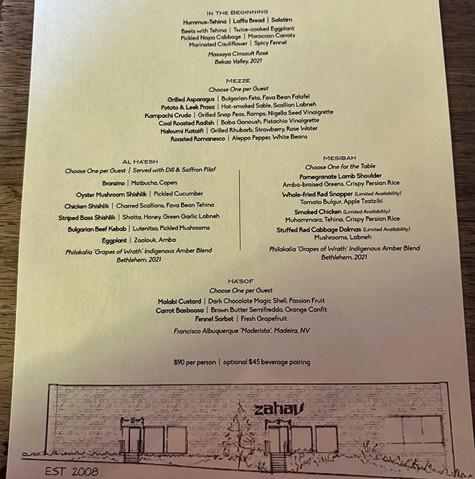 Reading Zahav's menu is like planning a delicious expedition across Israel, with each dish promising its own adventure.