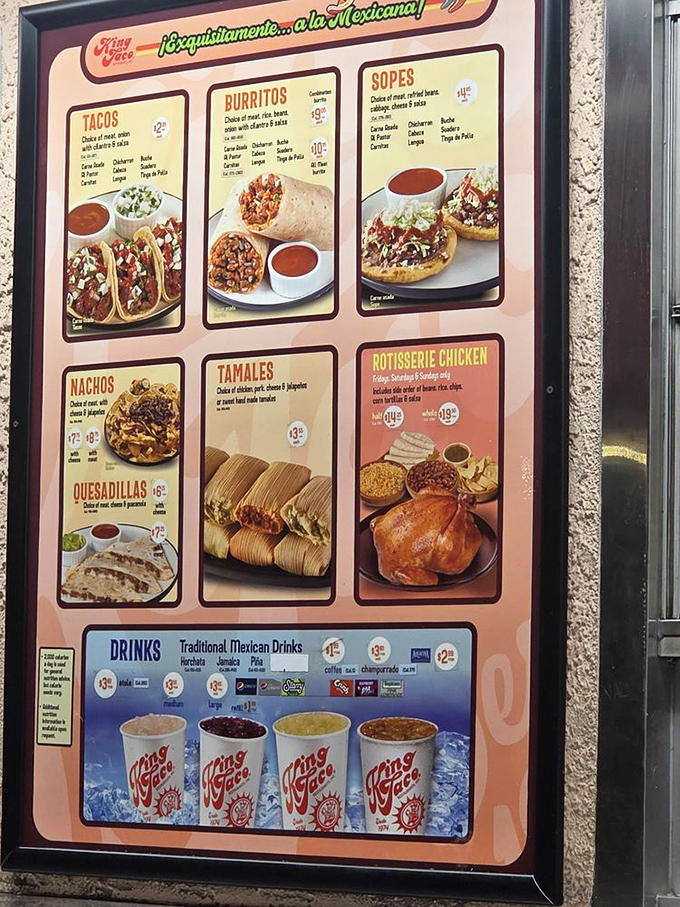 The menu board tells you everything you need to know&mdash;this is a temple of fried deliciousness where decisions are delightfully difficult.