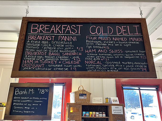 The chalkboard menu&mdash;a roadmap to sandwich nirvana. That "Four Mules, Named Maude" pastrami creation is calling your name across the room.