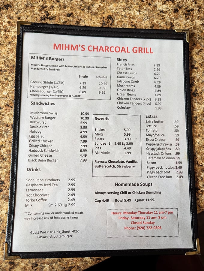 A menu that reads like a love letter to everything good about American comfort food.