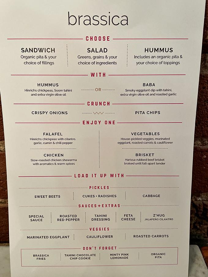 The menu board at Brassica is like a roadmap to flavor paradise&mdash;simple choices leading to complex delights. Decision paralysis never tasted so good.