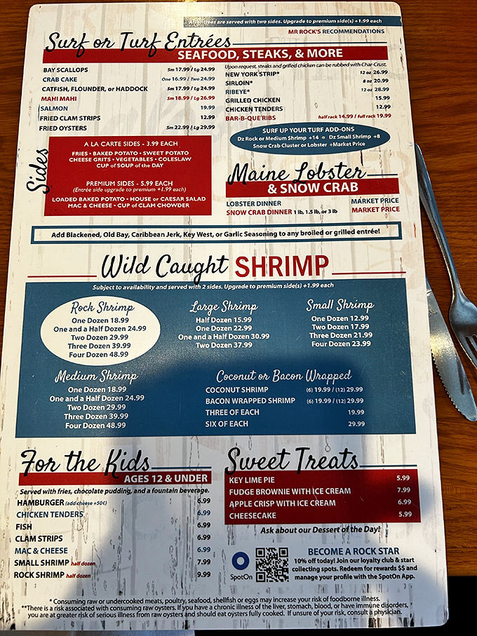 This menu reads like a love letter to everything that swims, plus some pasta that crashed the party.