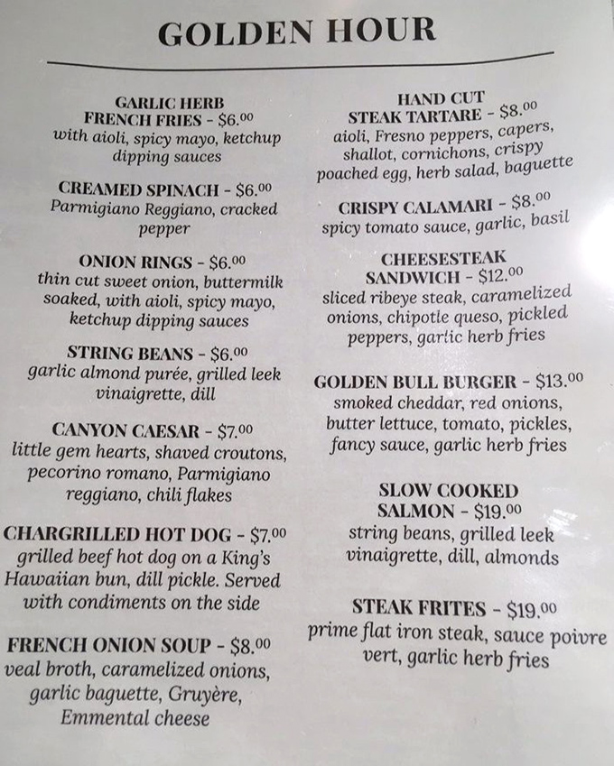 The Golden Hour menu reads like poetry for the hungry soul. Each item a promise of comfort executed with surprising finesse.