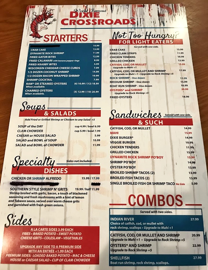 A menu that reads like a love letter to Florida's coastal bounty. Rock shrimp gets top billing&mdash;and deservedly so.