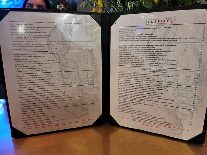 A menu that reads like a love letter to the ocean. Decision paralysis has never been so delicious.