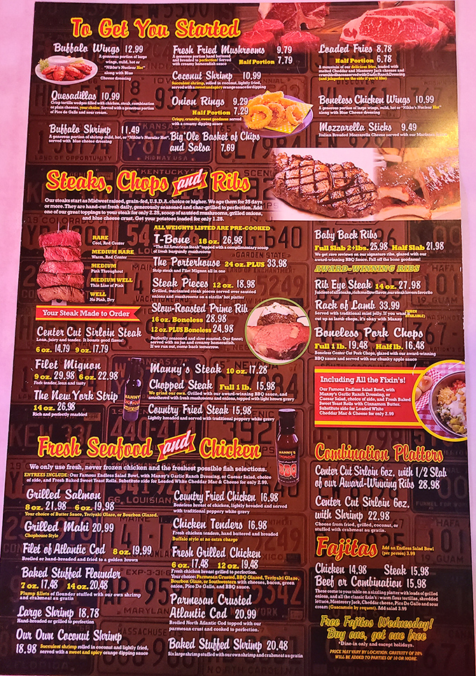 A menu that doesn't whisper sweet nothings but boldly declares its carnivorous intentions. Decision paralysis never tasted so promising.