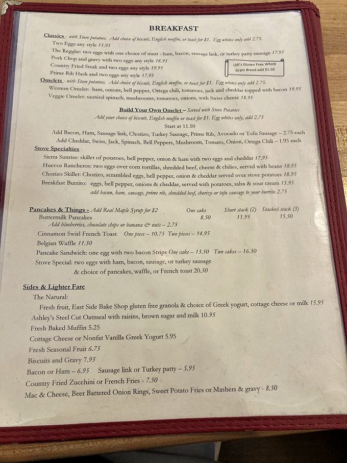 A menu that reads like poetry to hungry mountain adventurers. The hardest part isn't choosing&mdash;it's not ordering everything.