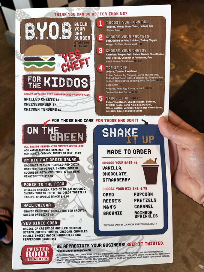 The BYOB (Build Your Own Burger) menu is a choose-your-own-adventure for grown-ups. Like a good marriage, it's all about making the right choices.