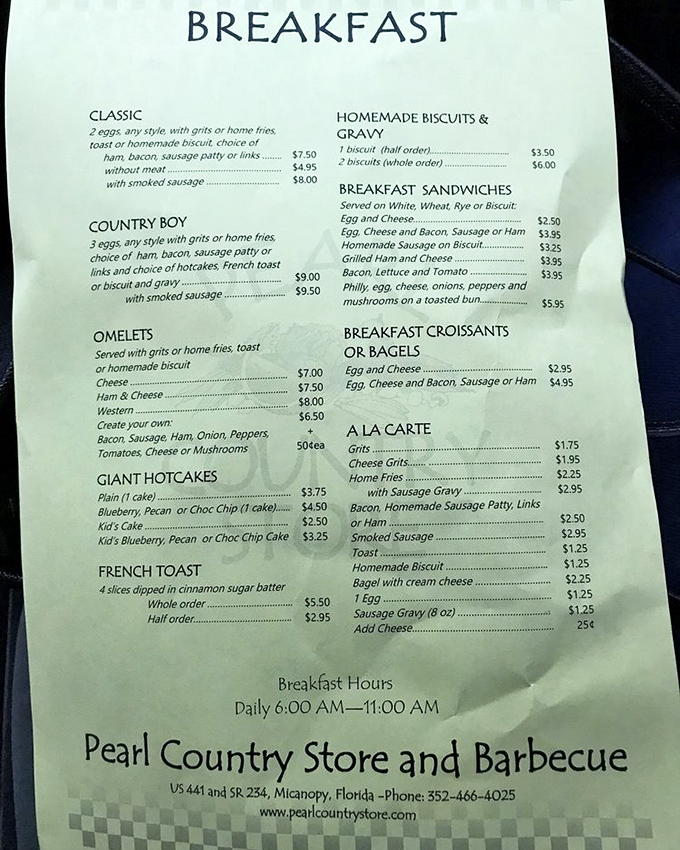 Breakfast that would make Ron Swanson weep with joy. From "Giant Hotcakes" to the hearty "Country Boy," this menu promises a morning of delicious decisions.
