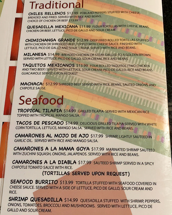 A menu that reads like a love letter to traditional Mexican cuisine, promising adventures for every palate.