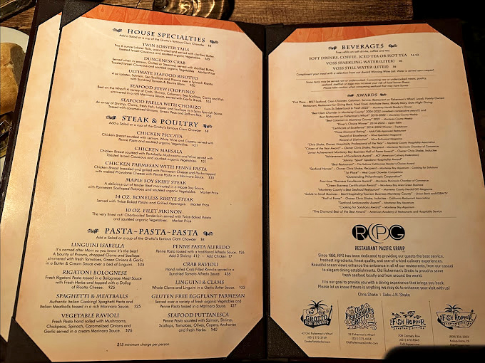 A menu that reads like a love letter to the ocean, with options that'll make your heart skip.