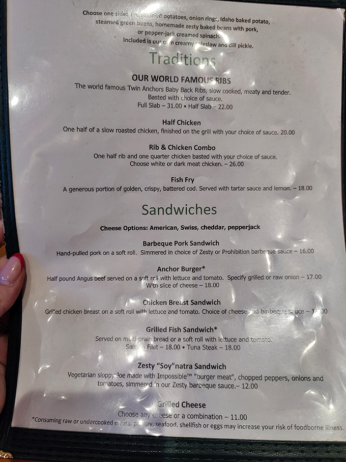 The menu doesn't mince words: "World Famous Ribs" isn't hyperbole when Frank Sinatra used to have them delivered to his hotel room across town.