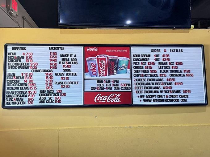 The menu board &ndash; a roadmap to happiness. Simple choices, extraordinary results, and the promise of a meal you'll be dreaming about tomorrow.