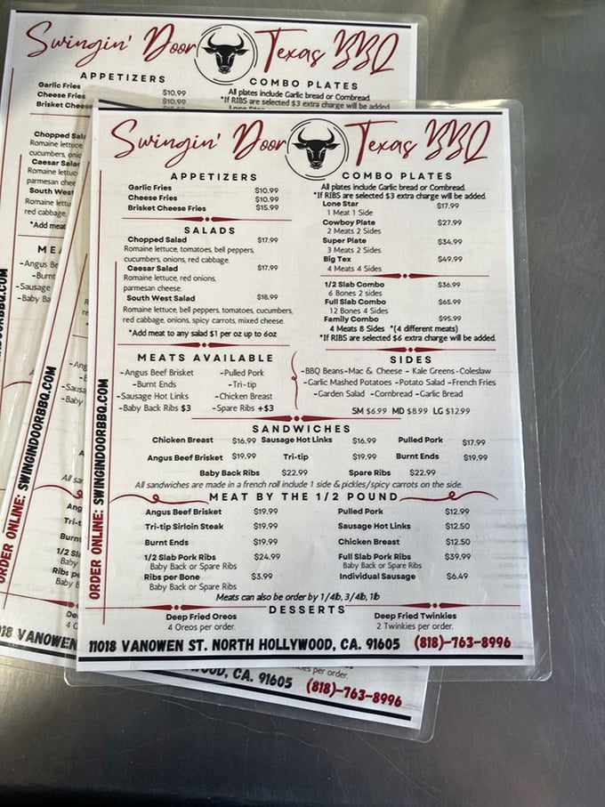 The menu reads like a love letter to meat lovers. No fancy descriptions needed when the star attractions speak for themselves.