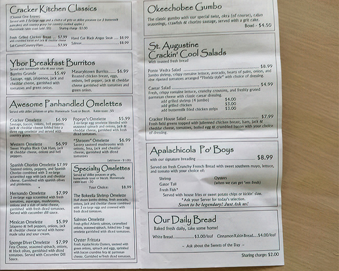 This menu isn't just a list of dishes&mdash;it's a culinary road trip across Florida, from Ybor City burritos to Apalachicola po' boys.