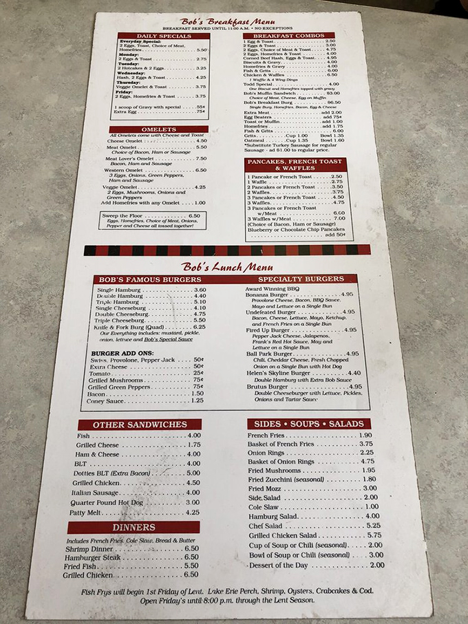 The menu at Bob's reads like a love letter to hungry souls seeking comfort food excellence.