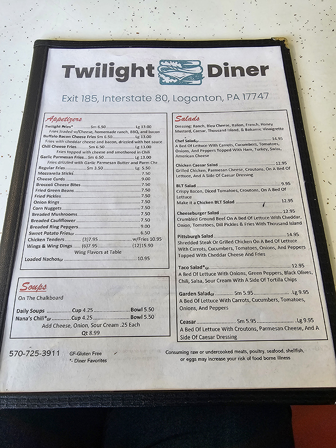 A menu that reads like America's greatest hits, featuring comfort food classics executed with small-town perfection.