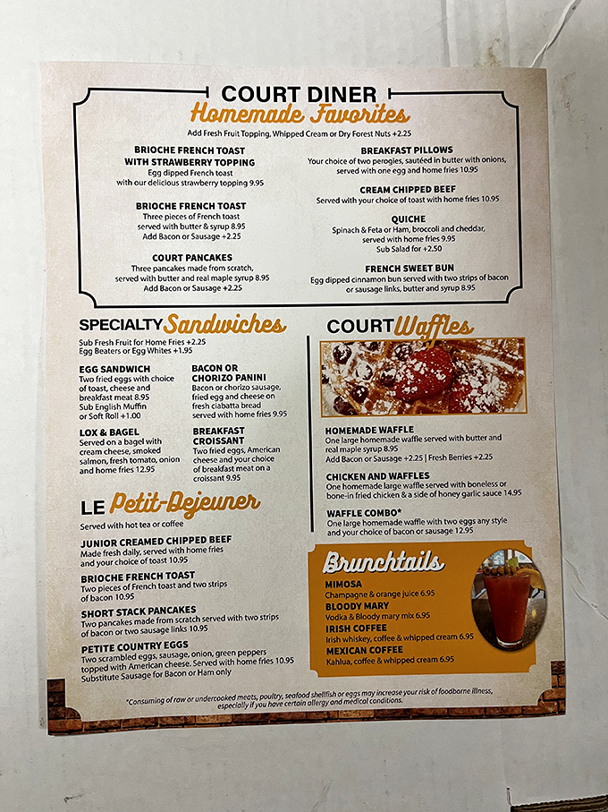 A menu that reads like a love letter to comfort food classics done right.