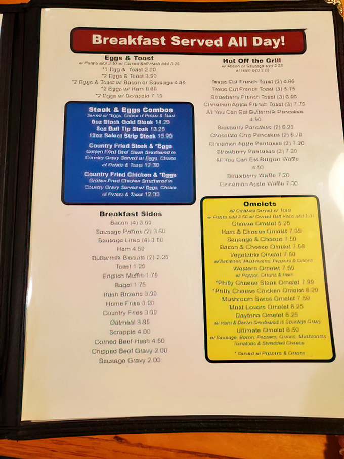 This menu reads like a love letter to breakfast, featuring classics executed with genuine care.