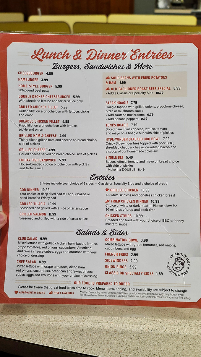 A menu where nothing breaks double digits? It's like finding a financial time machine. The Hyde-Winder Stacked BBQ Bowl is calling my name. 