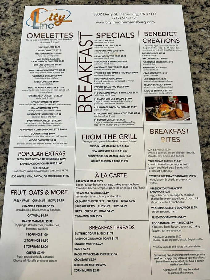 The menu reads like a breakfast novel &ndash; each page more tempting than the last.