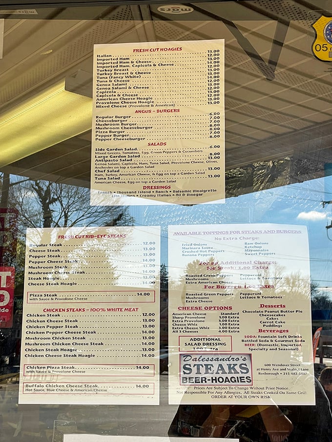 The menu board reads like a love letter to sandwich perfection &ndash; straightforward options with no pretense, just pure deliciousness awaiting your order.