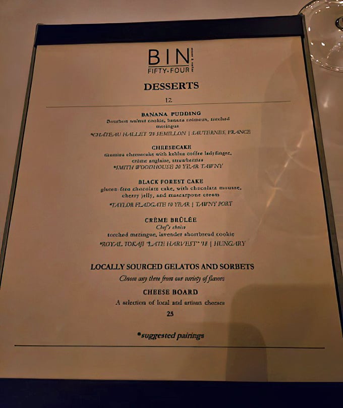 The dessert menu reads like a love letter to anyone with a sweet tooth and good taste.