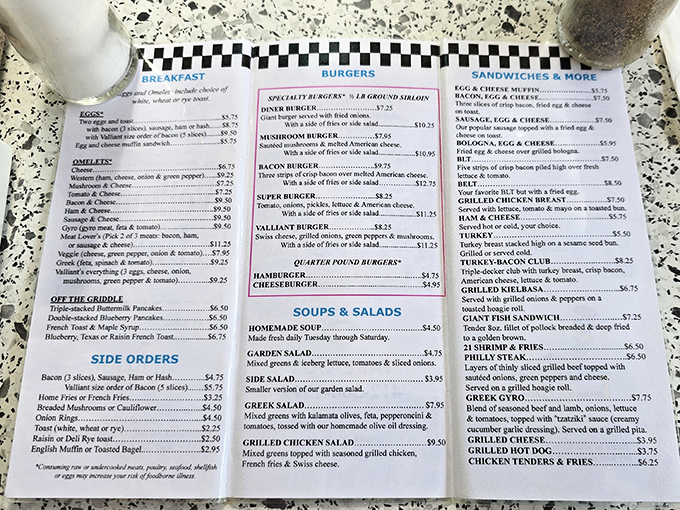 This menu isn't just a list of food&mdash;it's a roadmap to happiness, with each section promising comfort and satisfaction in equal measure.