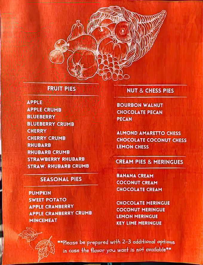 This menu isn't just a list&mdash;it's a roadmap to happiness. The hardest journey is choosing just one slice.