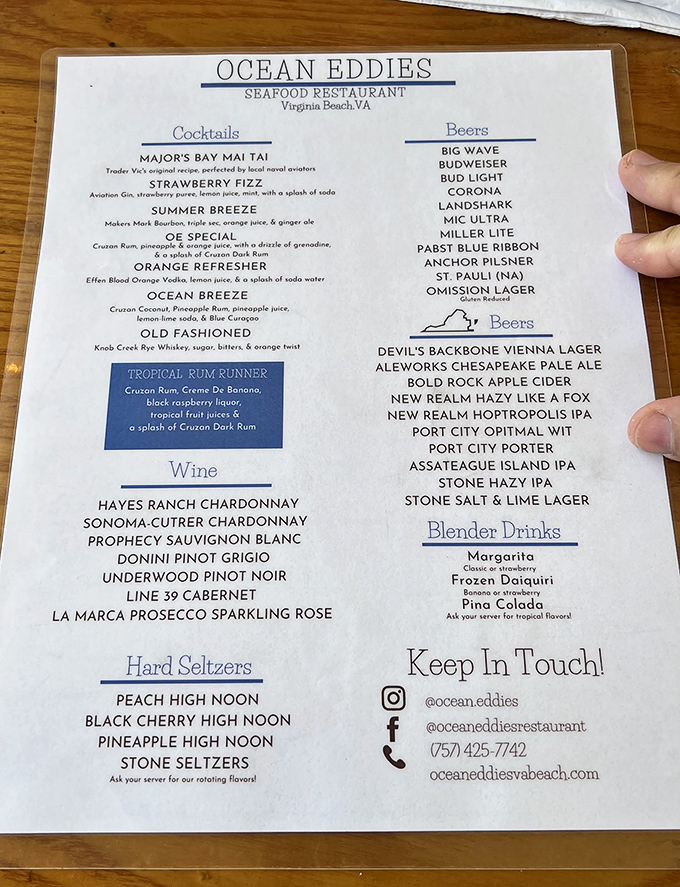 No fancy fonts or pretentious descriptions here &ndash; just straightforward seafood that lets the ocean do the talking.