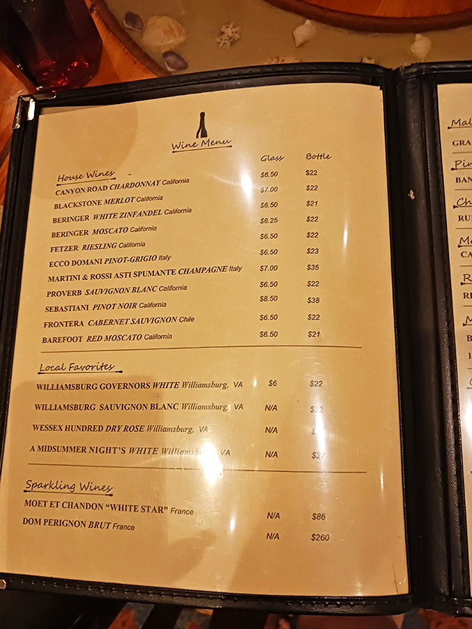 The wine list offers everything from casual sips to celebration splurges. Like dating, sometimes you need options before committing to a bottle.