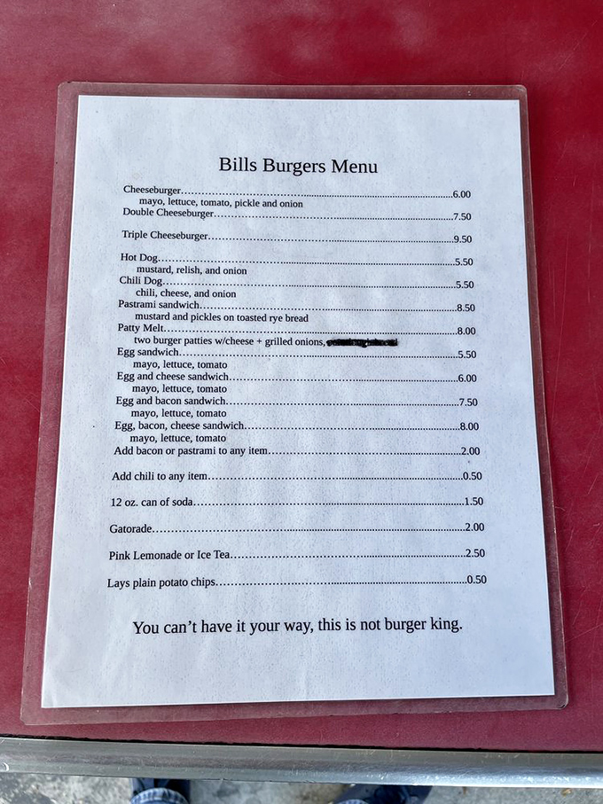 "You can't have it your way, this is not burger king" - a menu that knows exactly what it is, with confidence that borders on swagger.