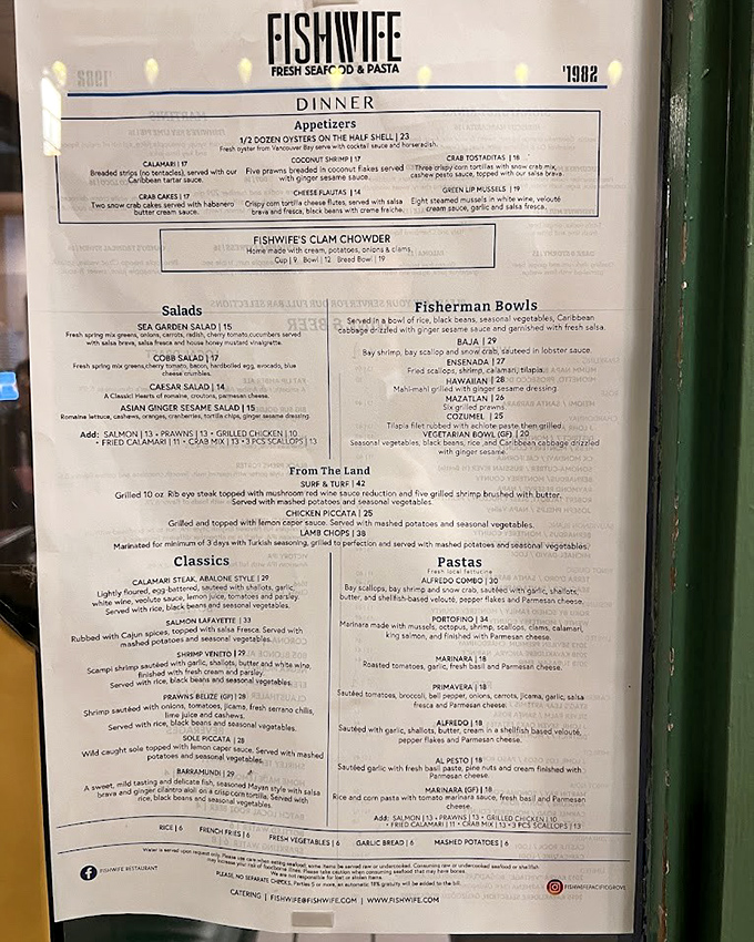 A menu that reads like a love letter to the ocean. Choosing just one dish might be the hardest decision you'll make all vacation.