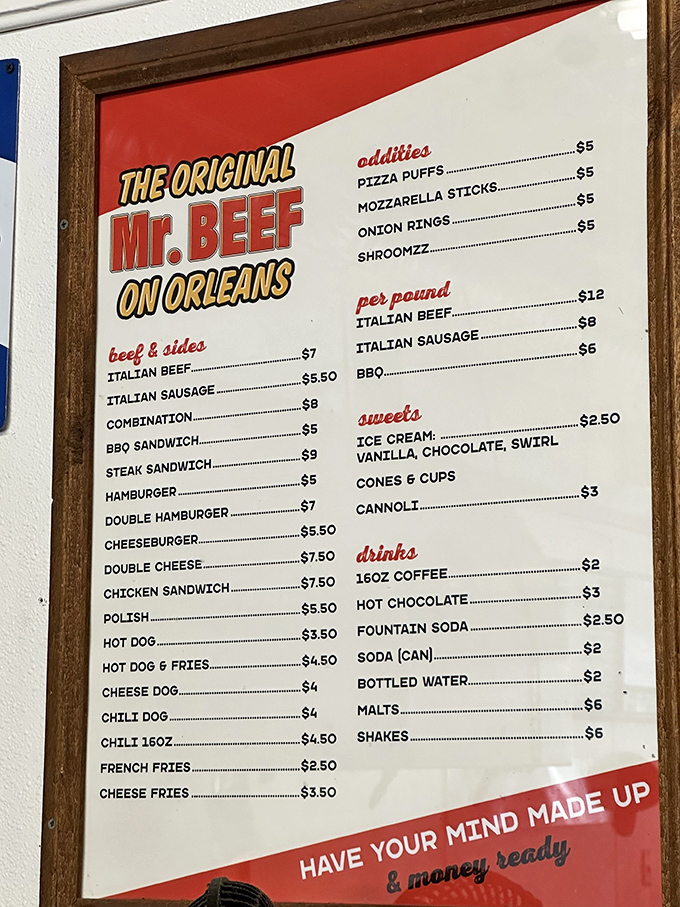 The menu board tells you everything you need to know&mdash;Italian beef is the headliner, but don't sleep on those intriguingly named "Shroomzz."
