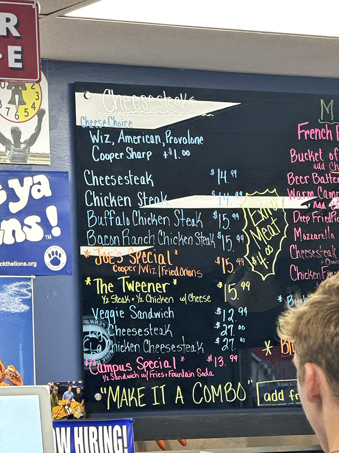 That menu board reads like a love letter to anyone who's ever been truly hungry.