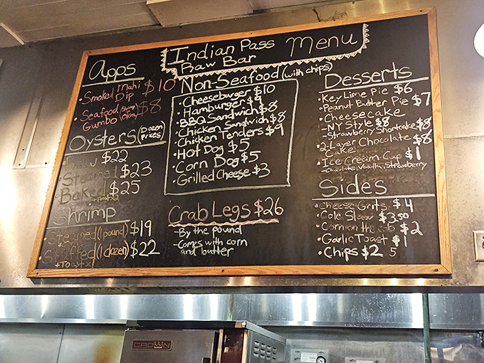 The chalkboard menu tells you everything you need to know&mdash;seafood is the star, but there's something for everyone at this Florida institution.