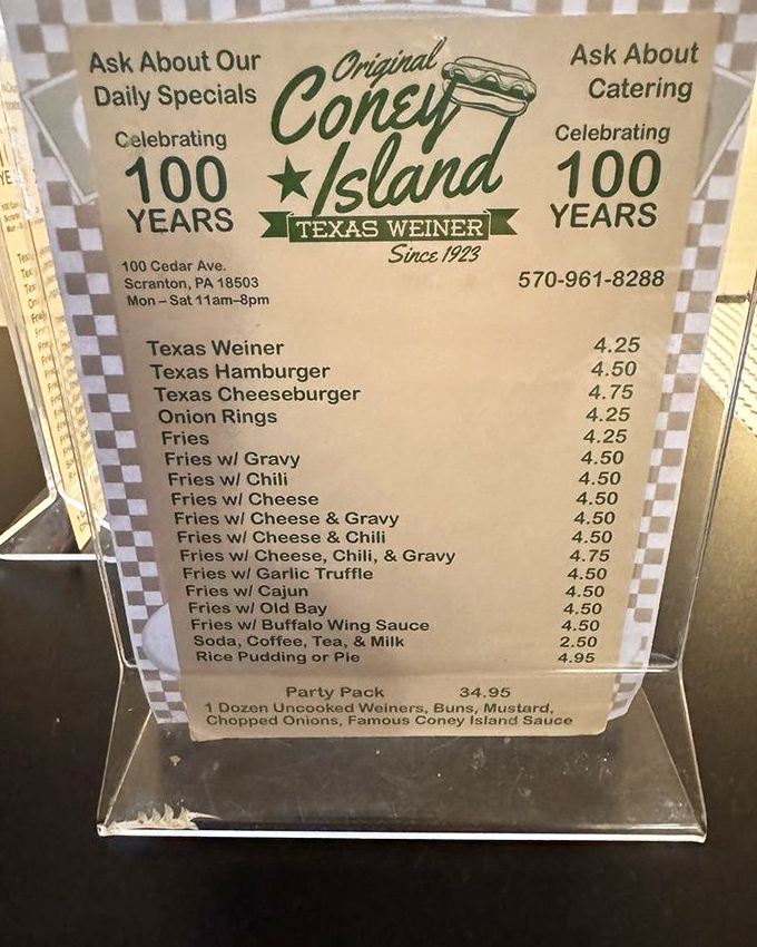 A menu that hasn't needed updating in decades &ndash; when you've perfected simplicity, why complicate things? The Texas Weiner remains the undisputed star.