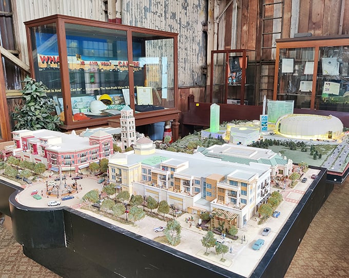 Miniature architectural models showcase Baltimore's urban planning history. Like dollhouses for grown-ups with serious design aspirations.