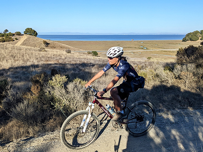 Mountain bikers find their bliss on these winding trails, where every turn reveals another breathtaking vista of the bay.