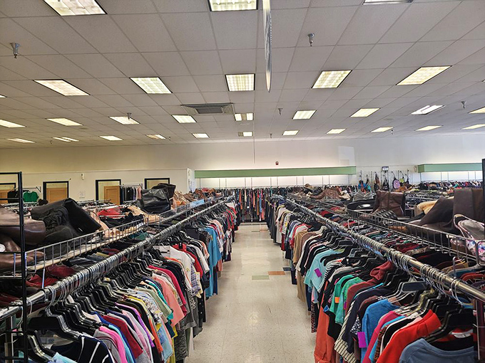 Each rack tells a different story&mdash;rows upon rows of clothing waiting for their second chapter in someone else's wardrobe.