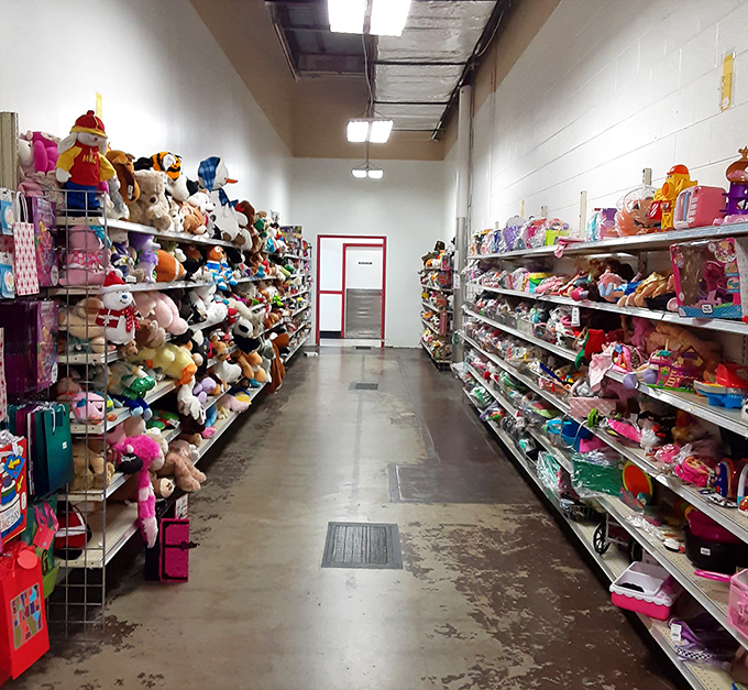 A wonderland of pre-loved plushies and toys. One child's outgrown treasure becomes another's new best friend.