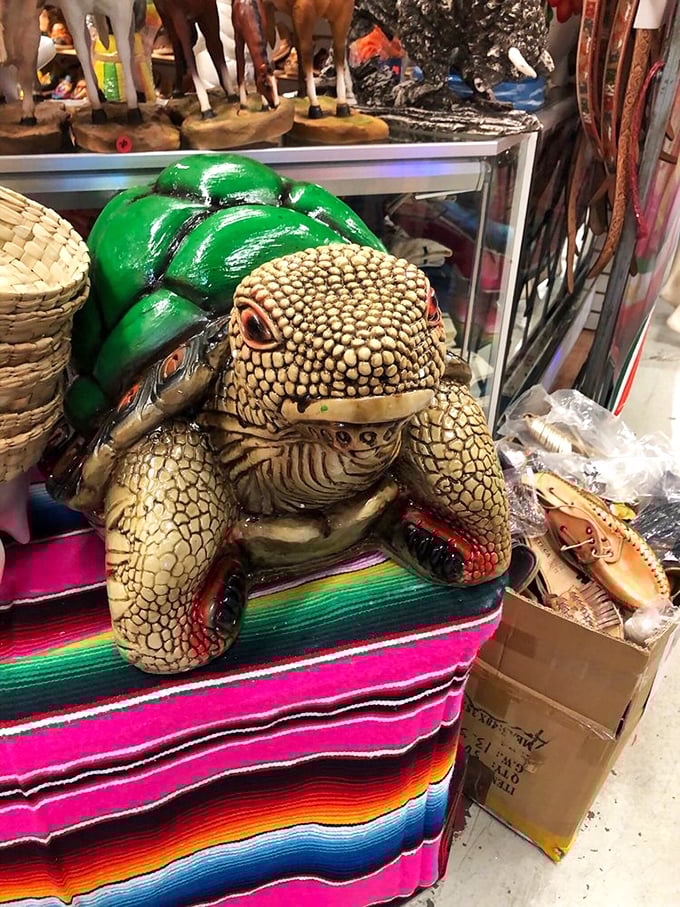 This ceramic tortoise isn't rushing anywhere&mdash;he's waiting for the right shopper to give him a forever home.