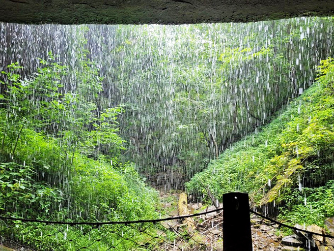 Standing behind the falls feels like being in nature's shower stall&mdash;minus the awkward loofah moment. The curtain of water creates a mesmerizing veil between you and the outside world.