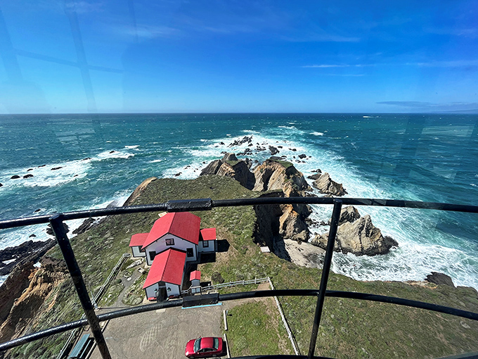 Talk about a room with a view! From the top of Point Arena Lighthouse, you can see why sailors both feared and welcomed this stretch of dramatic coastline. 
