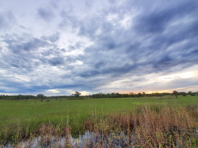 Mother Nature's watercolor masterpiece stretches to the horizon. Those dramatic clouds are putting on a better show than most streaming services.