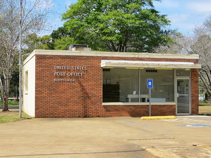 Bluffton's post office stands ready to handle your mail and maybe share some local gossip too.