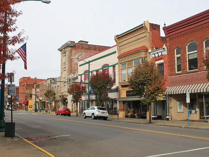 Bradford's storefronts stand tall like well-dressed gentlemen from another era—dapper, dignified, and budget-friendly to boot.