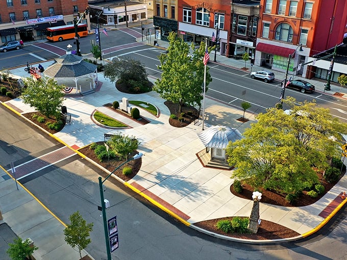 Bradford's hillside neighborhoods remind you that good living doesn't require a mountain of debt.