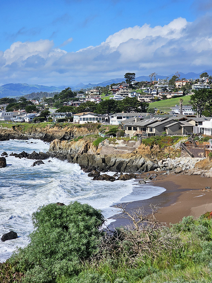 Cambria's coastline&mdash;where California decided to show off by combining dramatic cliffs, crashing waves, and charming architecture in one view.